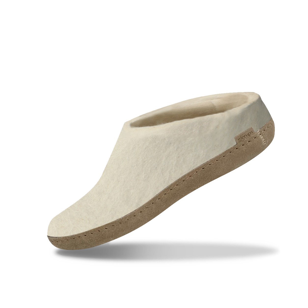 The Leather Slip-On | White – glerups NZ